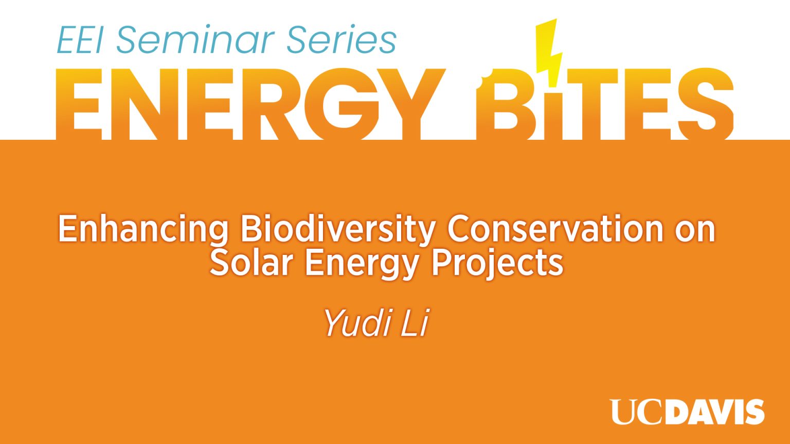 Energy Graduate Group Fall Seminar Series - Energy and Efficiency Institute